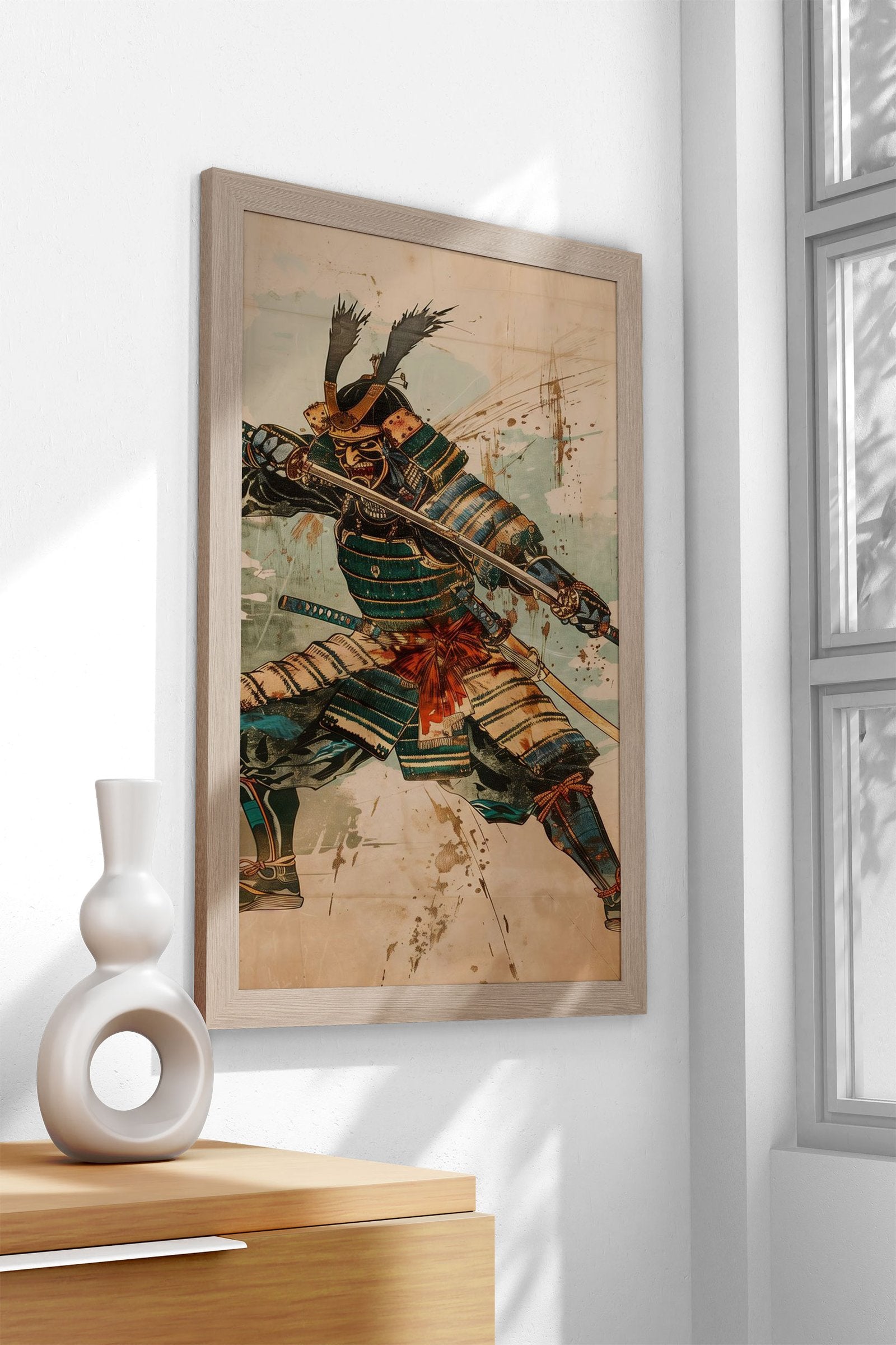 Classic Samurai Drawing Poster | Asian Style Wall Art - Multiple Sizes ...