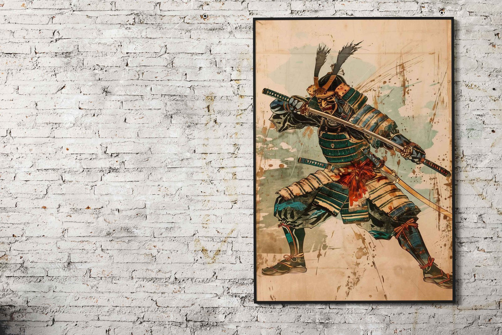 Classic Samurai Drawing Poster | Asian Style Wall Art - Multiple Sizes ...