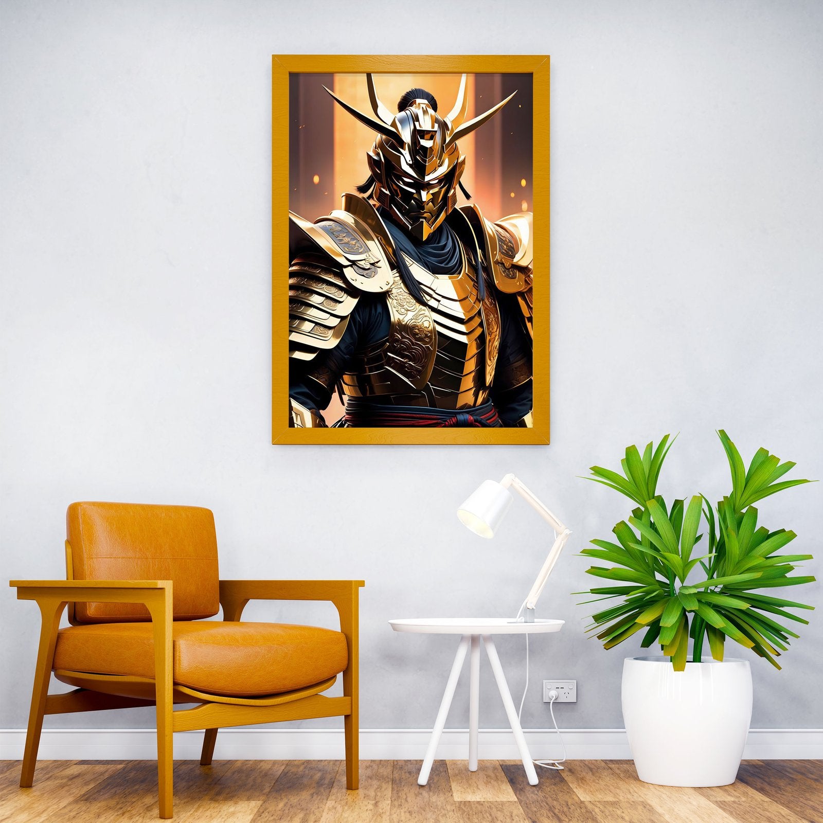 Golden Samurai Warrior Poster | Asian Style Wall Art - Multiple Sizes ...