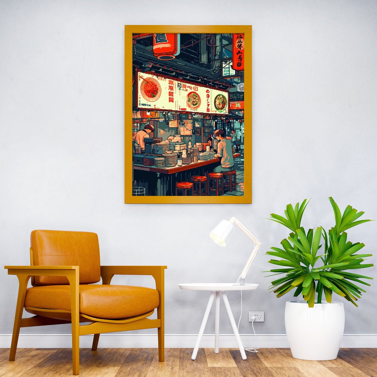 Japan Ramen Pixel Art | Asian Style Wall Art - Multiple Sizes Available ...