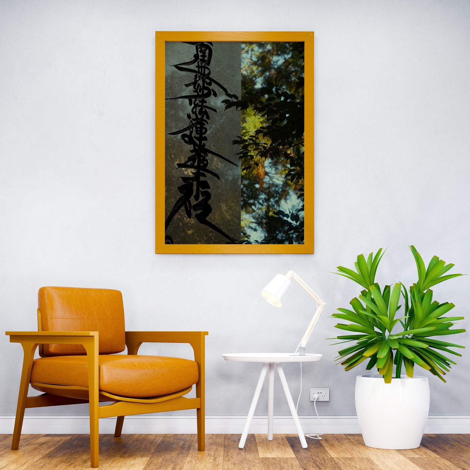 Japanese Calligraphy on Stone | Asian Style Wall Art - Multiple Sizes ...
