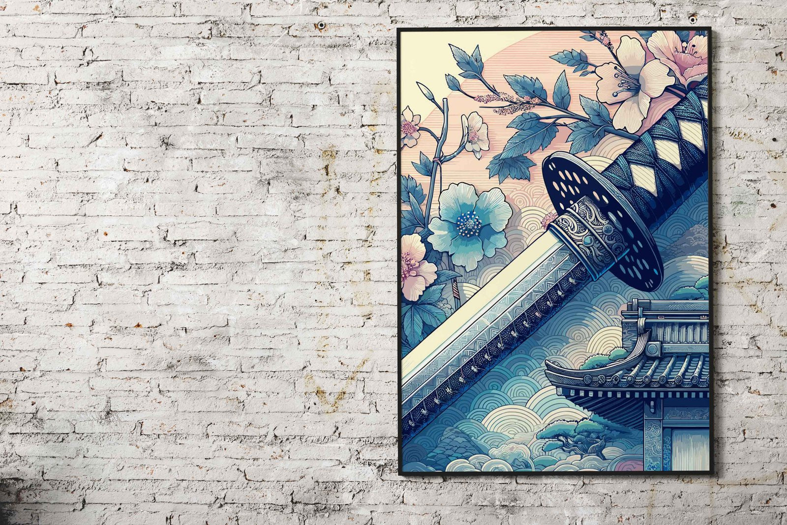 Japanese Katana Sword Art | Asian Style Wall Art - Multiple Sizes ...