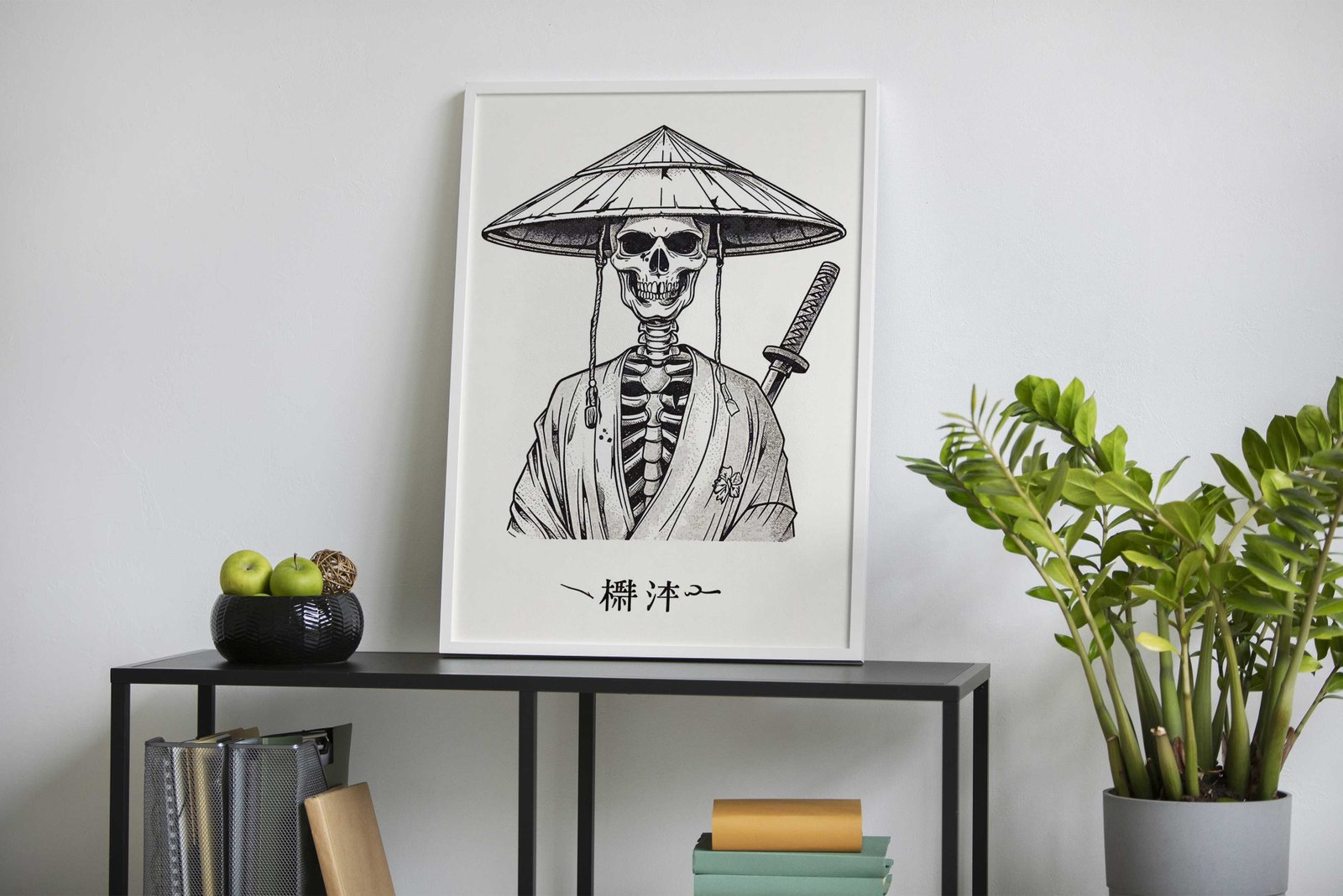 Japanese Skeleton Samurai | Asian Style Wall Art - Multiple Sizes ...