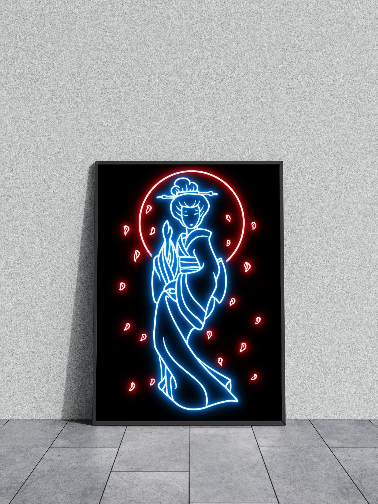 Japanese geisha neon | Asian Style Wall Art - Multiple Sizes Available ...