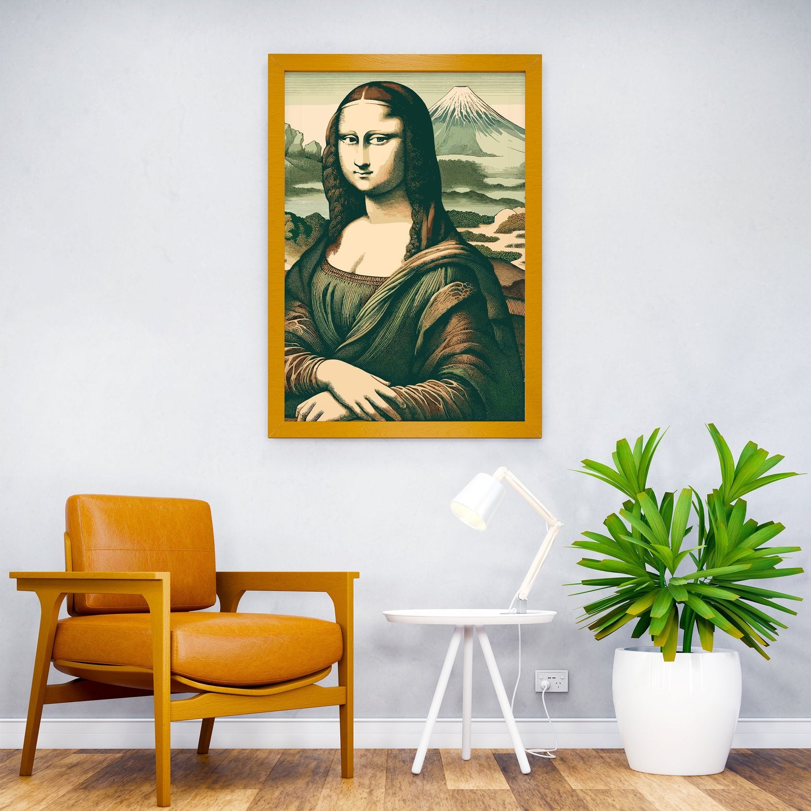 Mona Lisa Mount Fuji | Asian Style Wall Art - Multiple Sizes Available ...