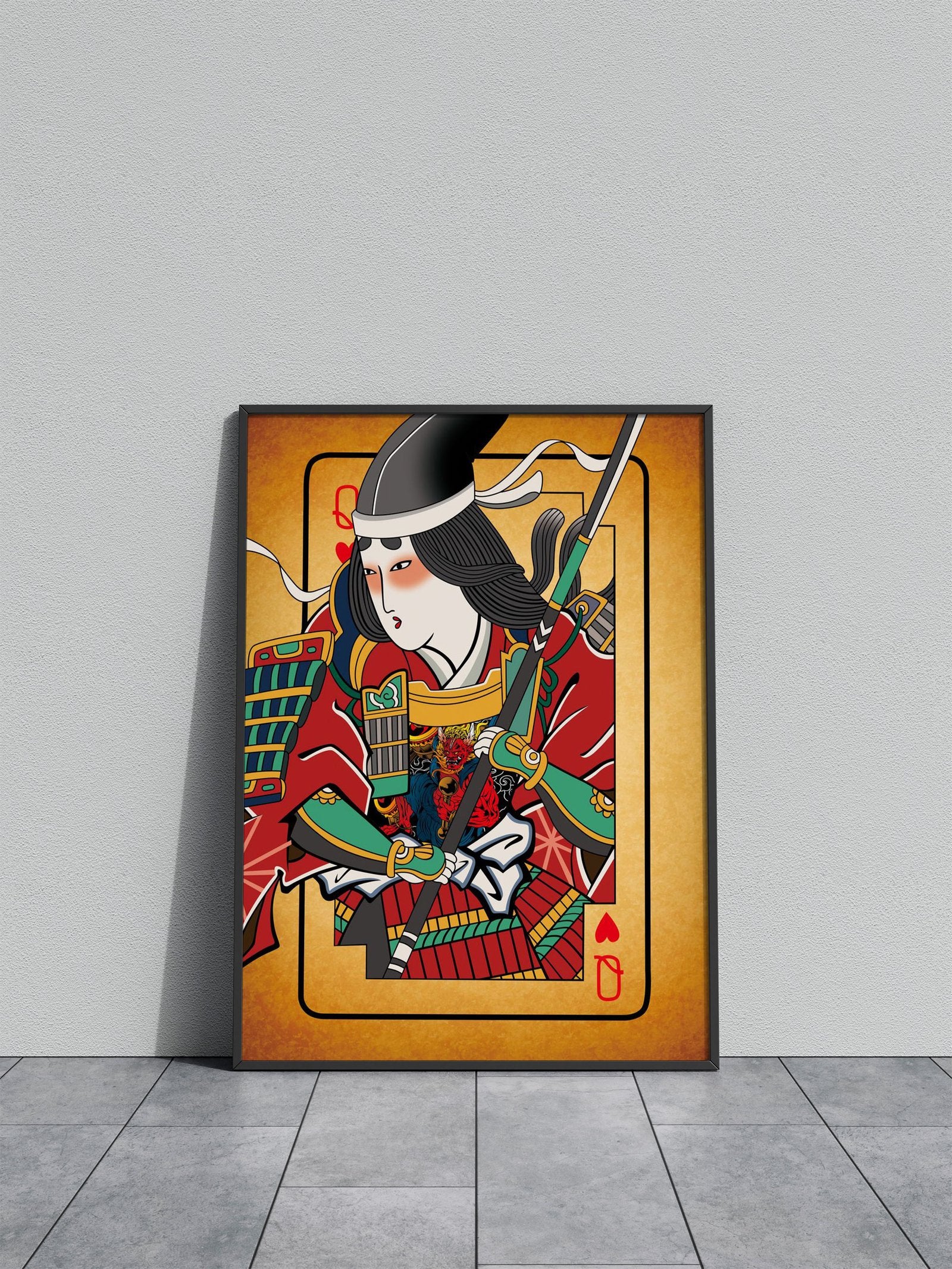 Samurai Playing Cards | Asian Style Wall Art - Multiple Sizes Available ...