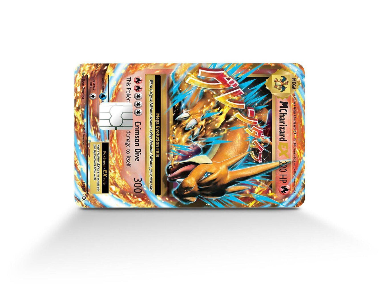 Mega Charizard Pokemon Card Skin Credit Card Sticker Credit Card ...
